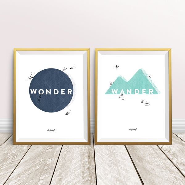 Wonder + Wander Poster Set - www.elliefunday.com